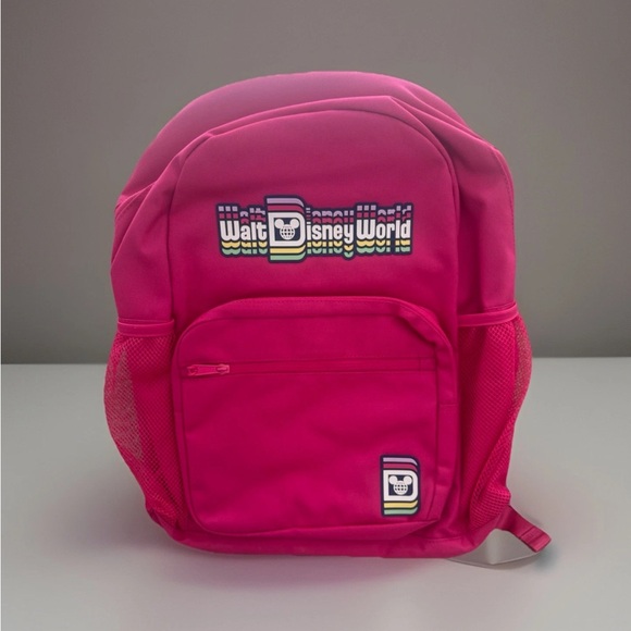 Disney | Bags | Disney Pink Walt Disney Logo Tech Sleeve Backpack New ...